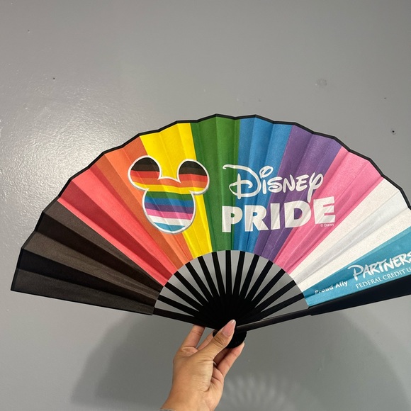 Disney | Other | Disney Pride Fan Double Sided New | Poshmark